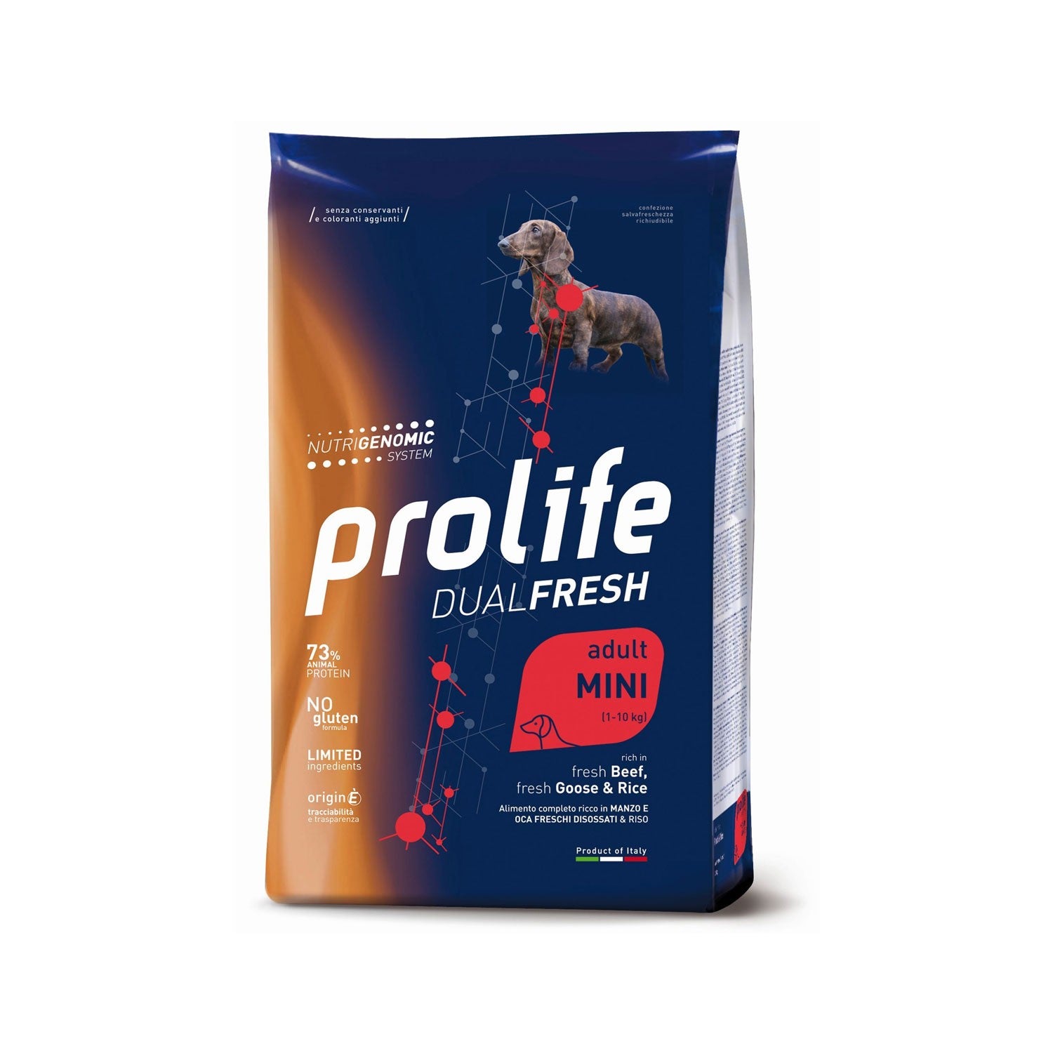 Prolife Dual Fresh Adult Fresh Beef, Goose & Rice Mini Crocchette Di ...